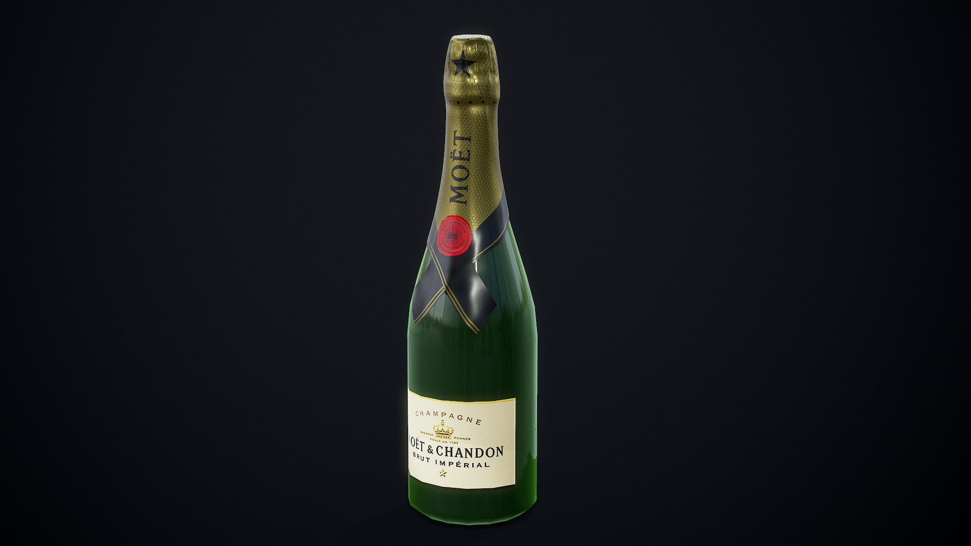 Champagne Bottle 3D Model - TurboSquid 1484874