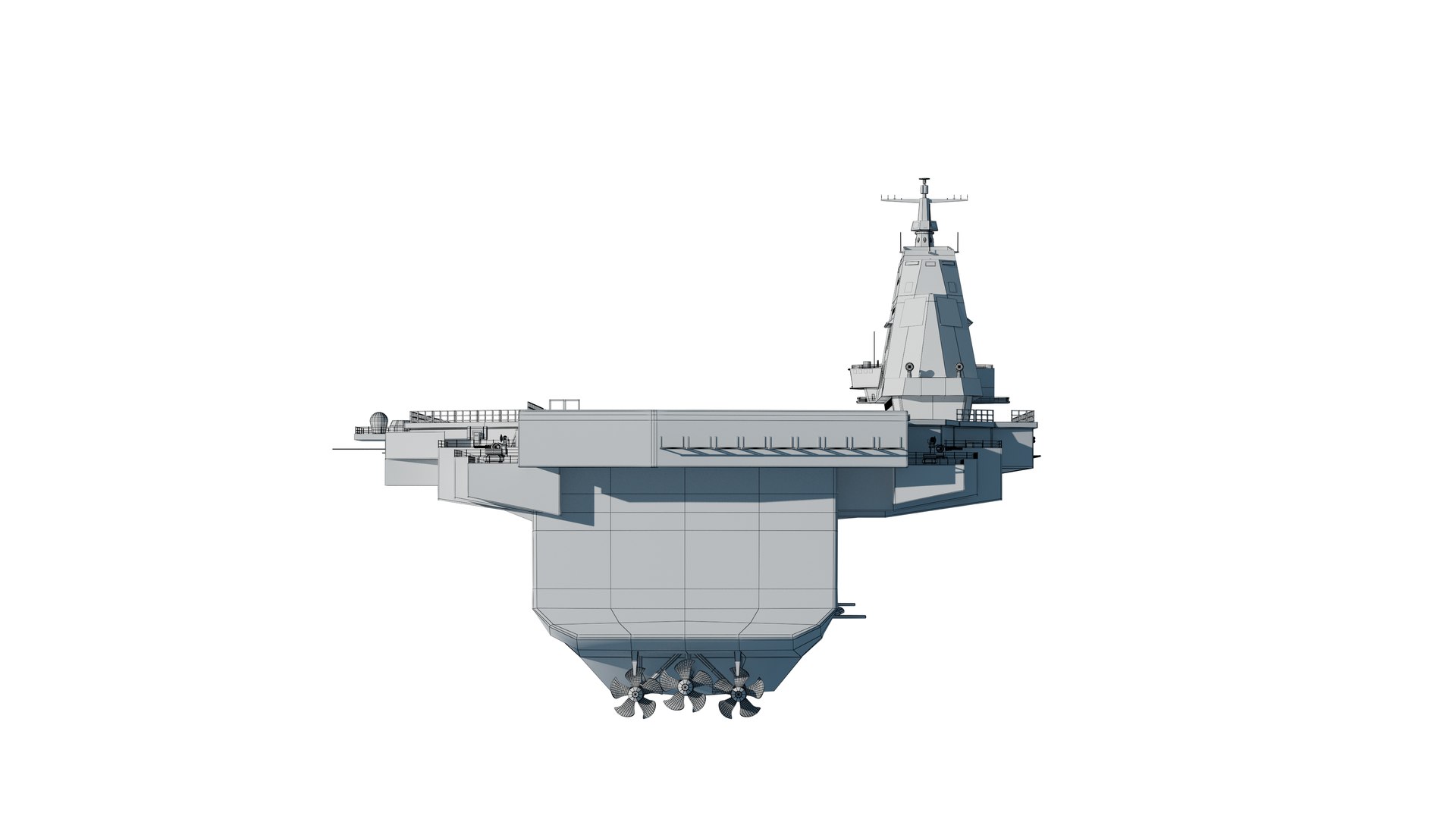 Chinese People Liberation Army Navy Type 003 Aircraft Carrier Fujian Ship 003 3D Model ...