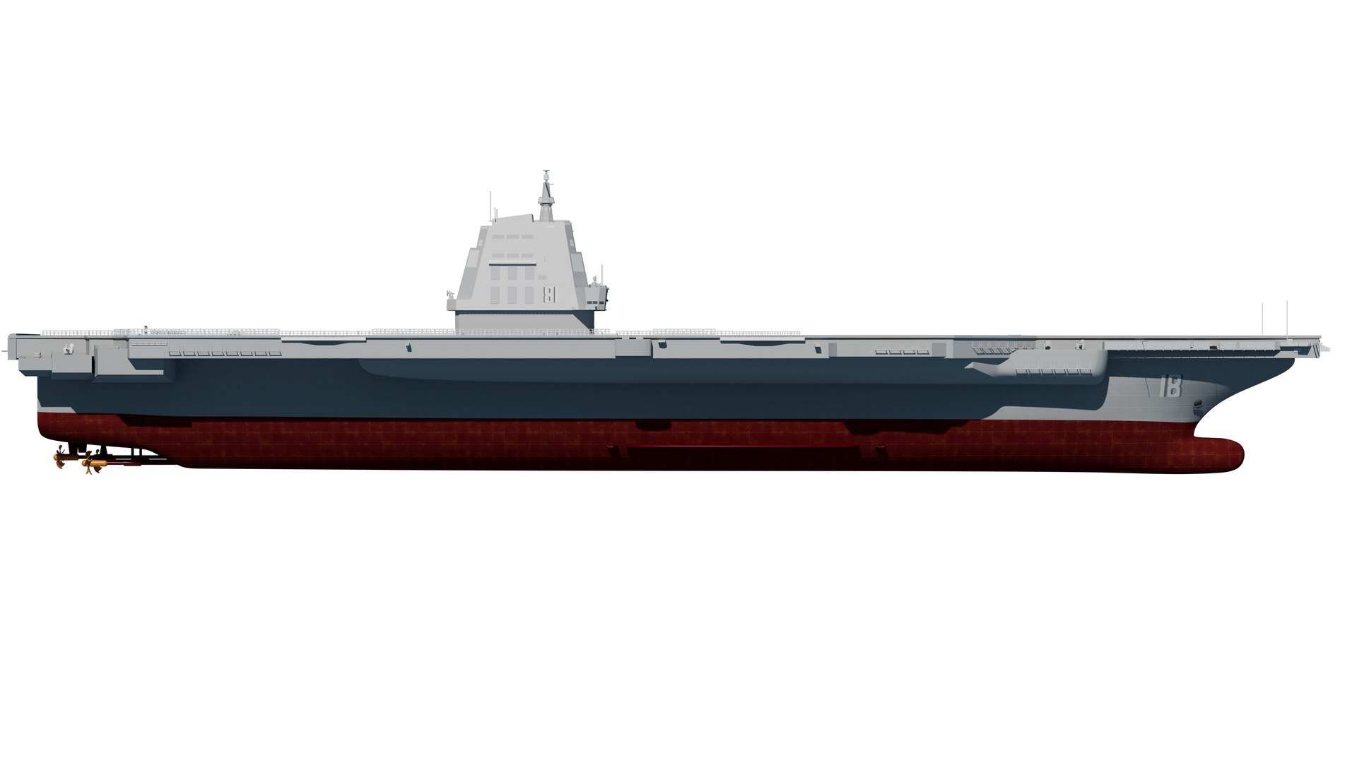 Chinese People Liberation Army Navy Type 003 Aircraft Carrier Fujian Ship 003 3D Model ...