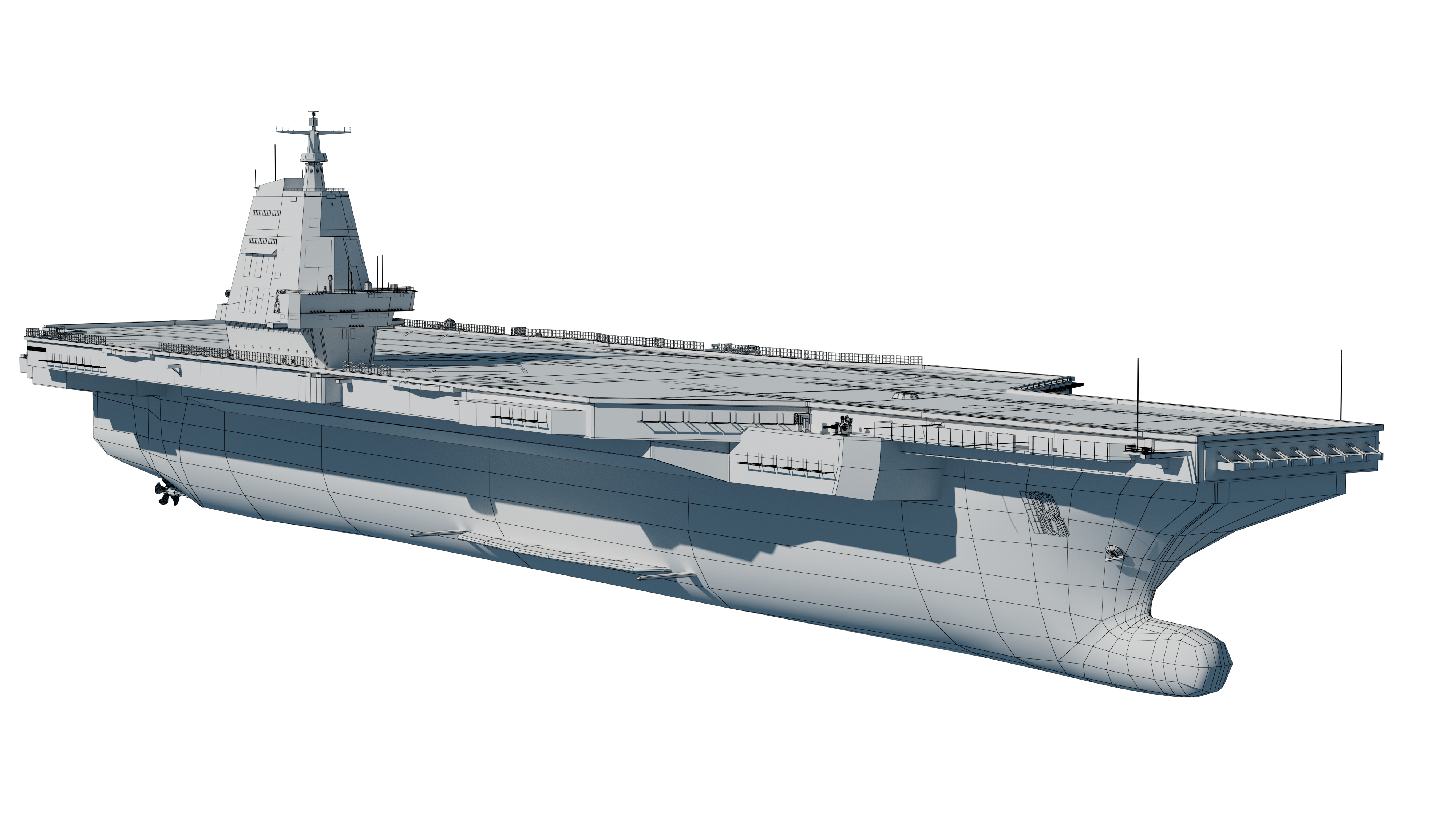 Chinese People Liberation Army Navy Type 003 Aircraft Carrier Fujian Ship 003 3D model ...