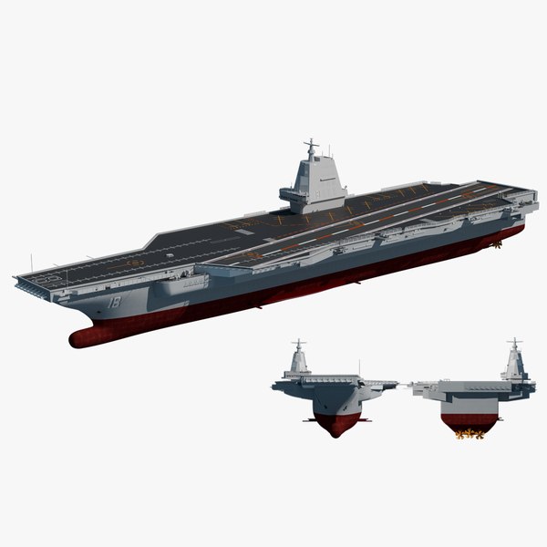 Chinese People Liberation Army Navy Type 003 Aircraft Carrier Fujian Ship 003 Model 3D ...