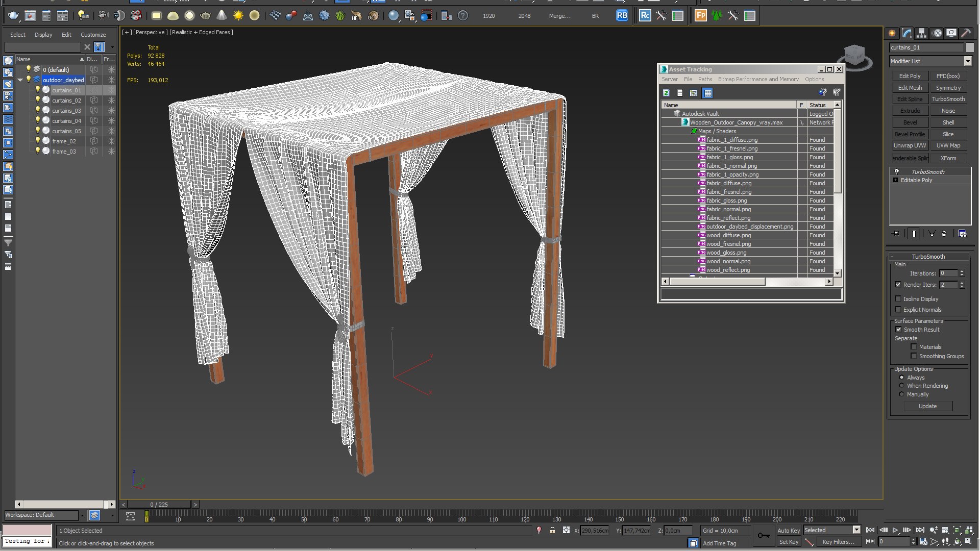 3D wooden outdoor canopy model - TurboSquid 1456454