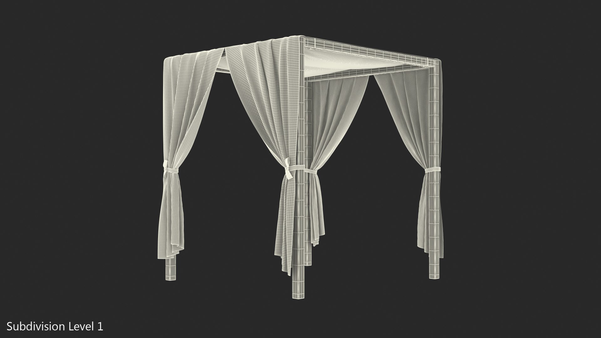 3D wooden outdoor canopy model - TurboSquid 1456454