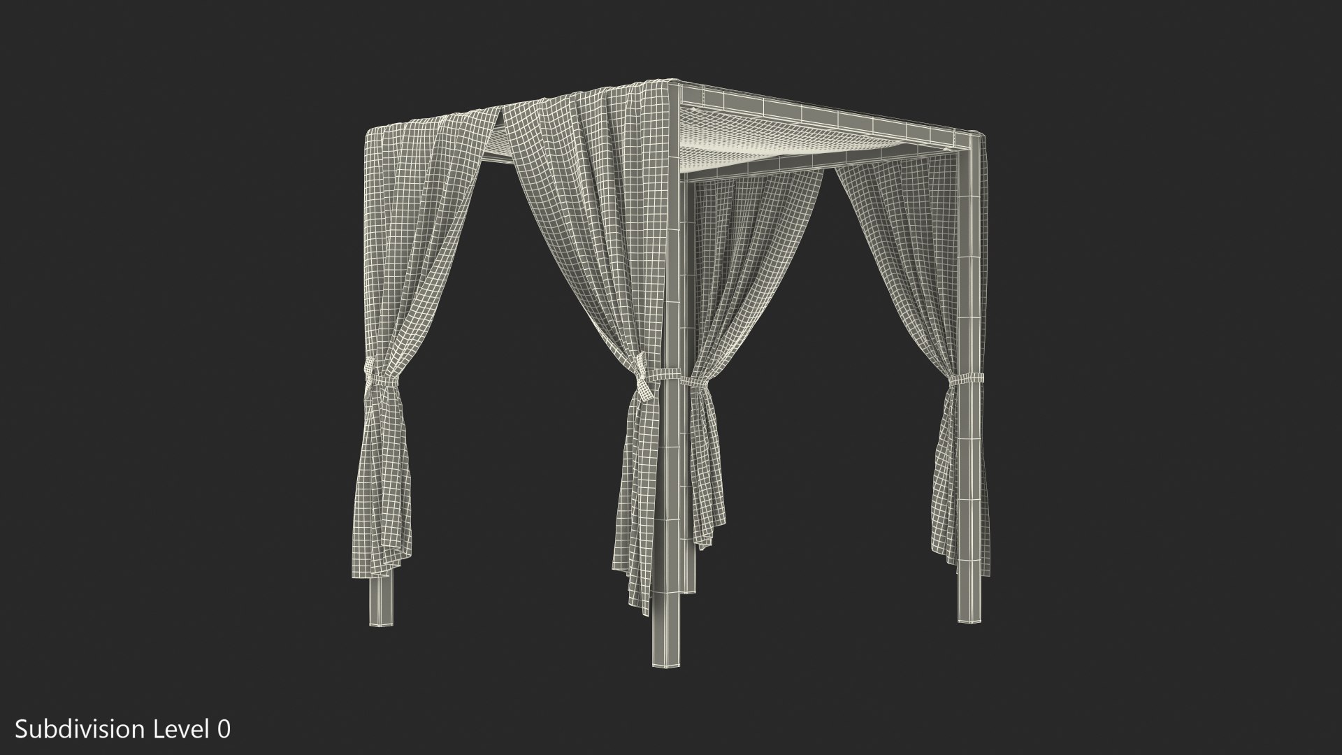 3D wooden outdoor canopy model - TurboSquid 1456454