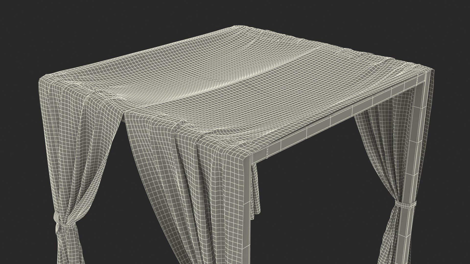 3D wooden outdoor canopy model - TurboSquid 1456454
