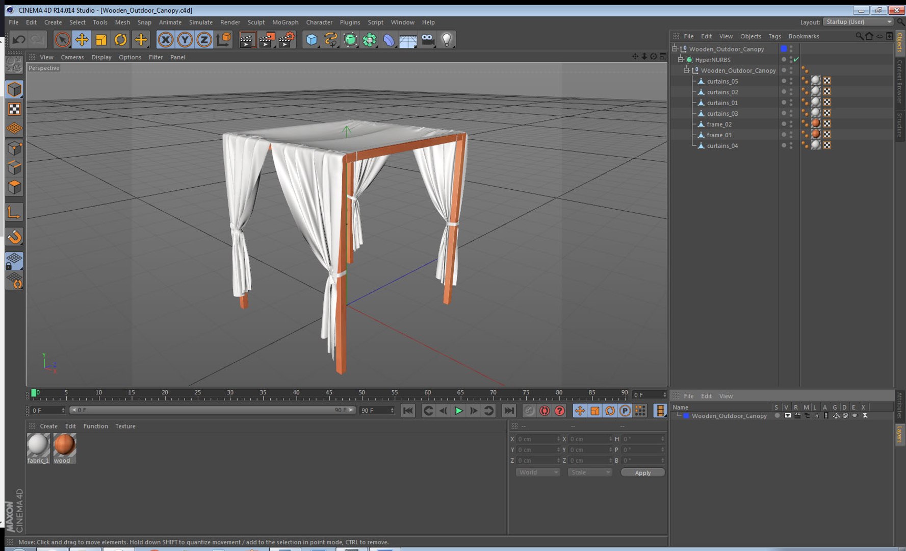 3D wooden outdoor canopy model - TurboSquid 1456454