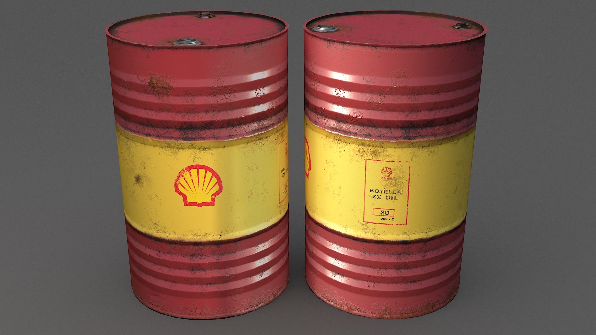 3D Shell Barrel Oil Model - TurboSquid 1434533