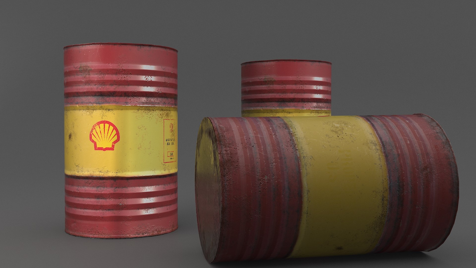 3D Shell Barrel Oil Model - TurboSquid 1434533