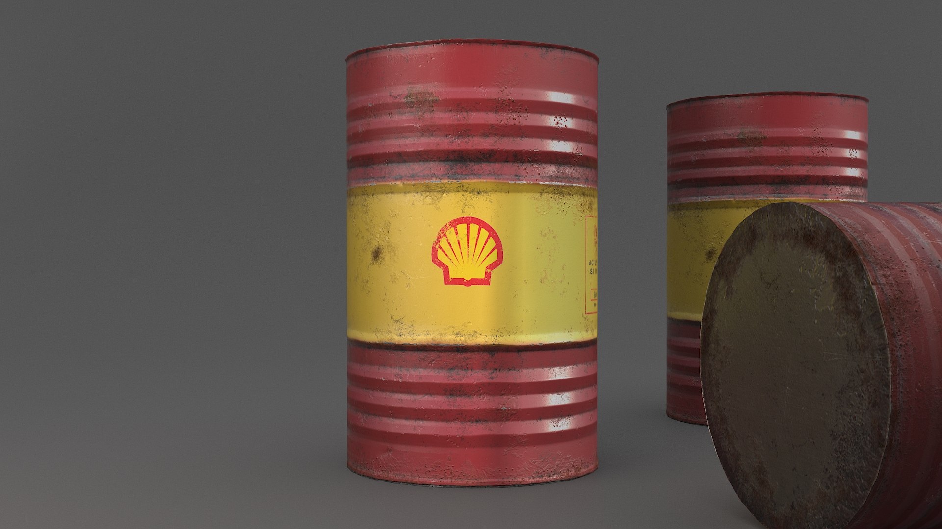 3D Shell Barrel Oil Model - TurboSquid 1434533