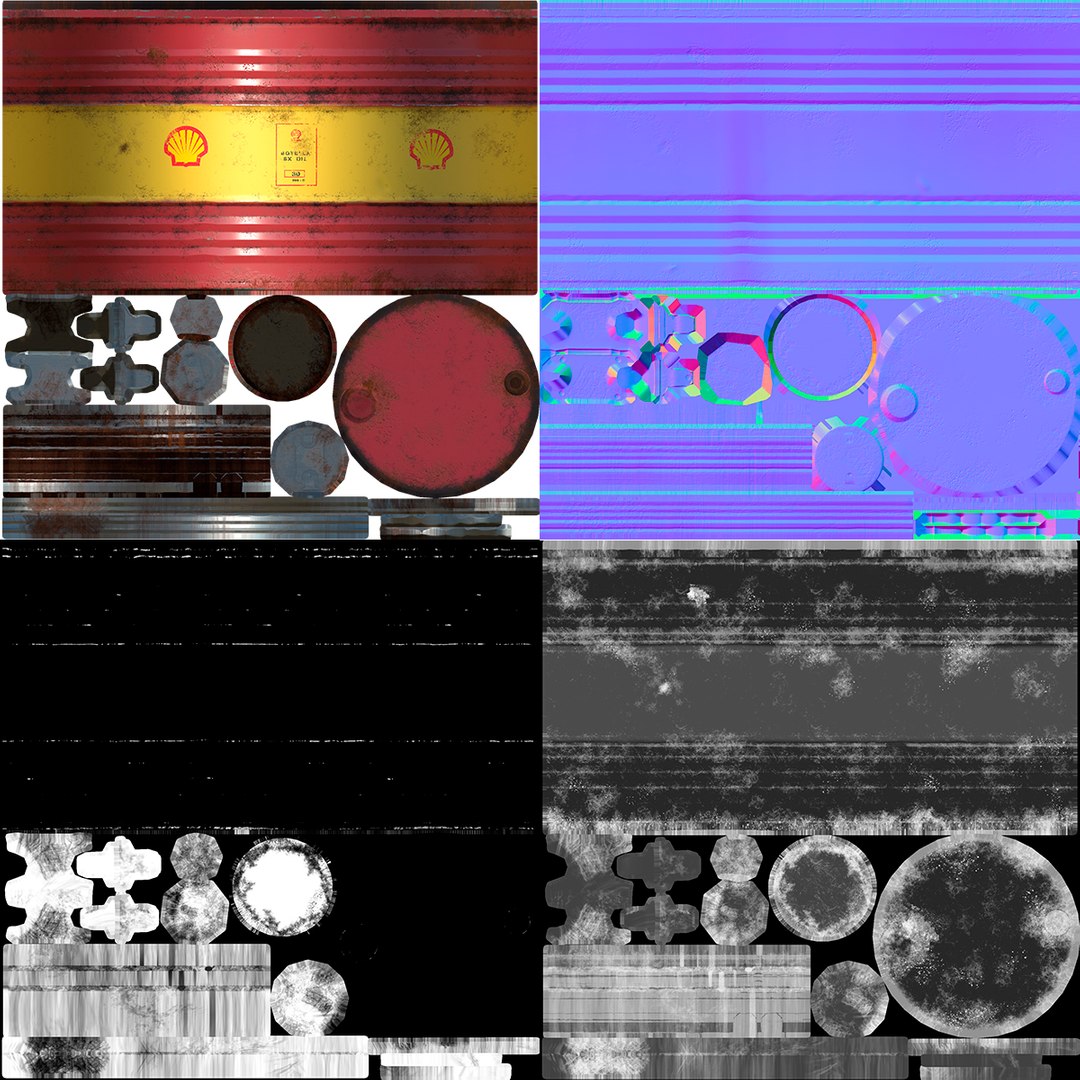 3D Shell Barrel Oil Model - TurboSquid 1434533