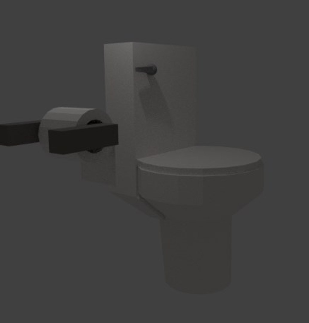 3D Toilet Bathroom Paper Model - TurboSquid 1371664
