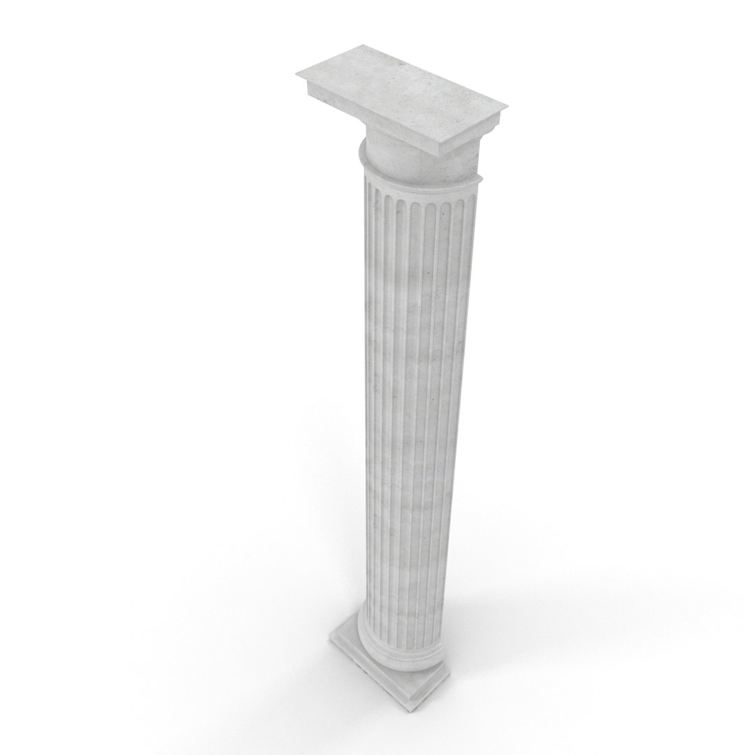 Pilaster Doric Greco Roman 3d Model