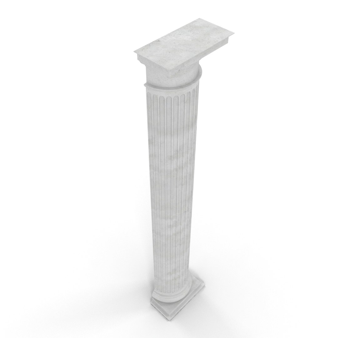 Pilaster Doric Greco Roman 3d Model