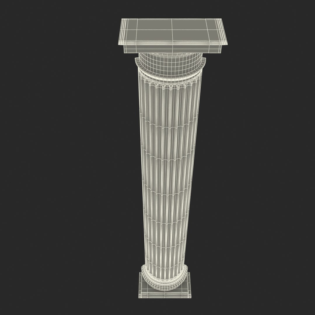 pilaster doric greco roman 3d model