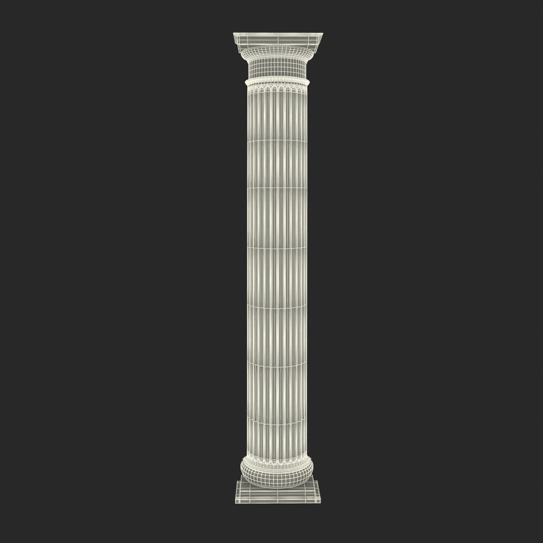 Pilaster Doric Greco Roman 3d Model
