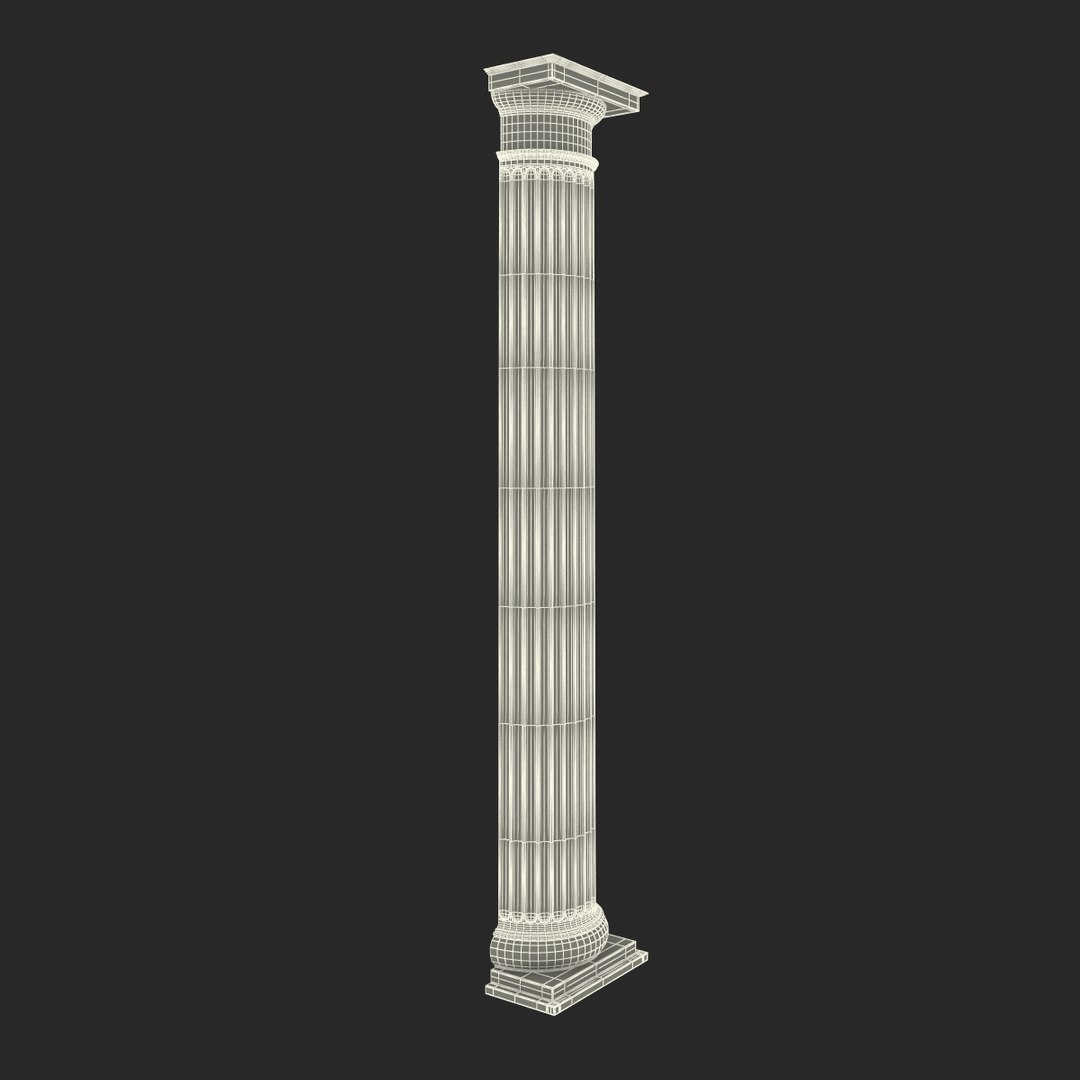 Pilaster Doric Greco Roman 3d Model