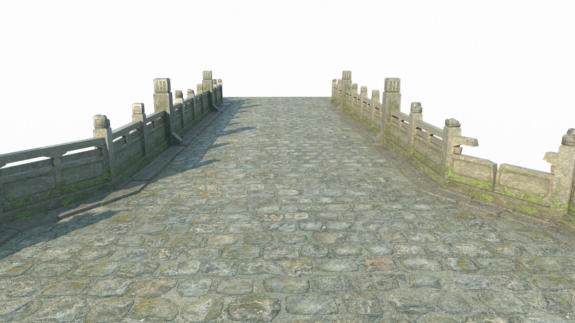 3D Ancient Asian Architecture Stone Bridge - TurboSquid 2087021