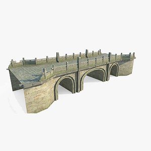 Stone arch bridge of ancient Asian architecture model - TurboSquid 2033471