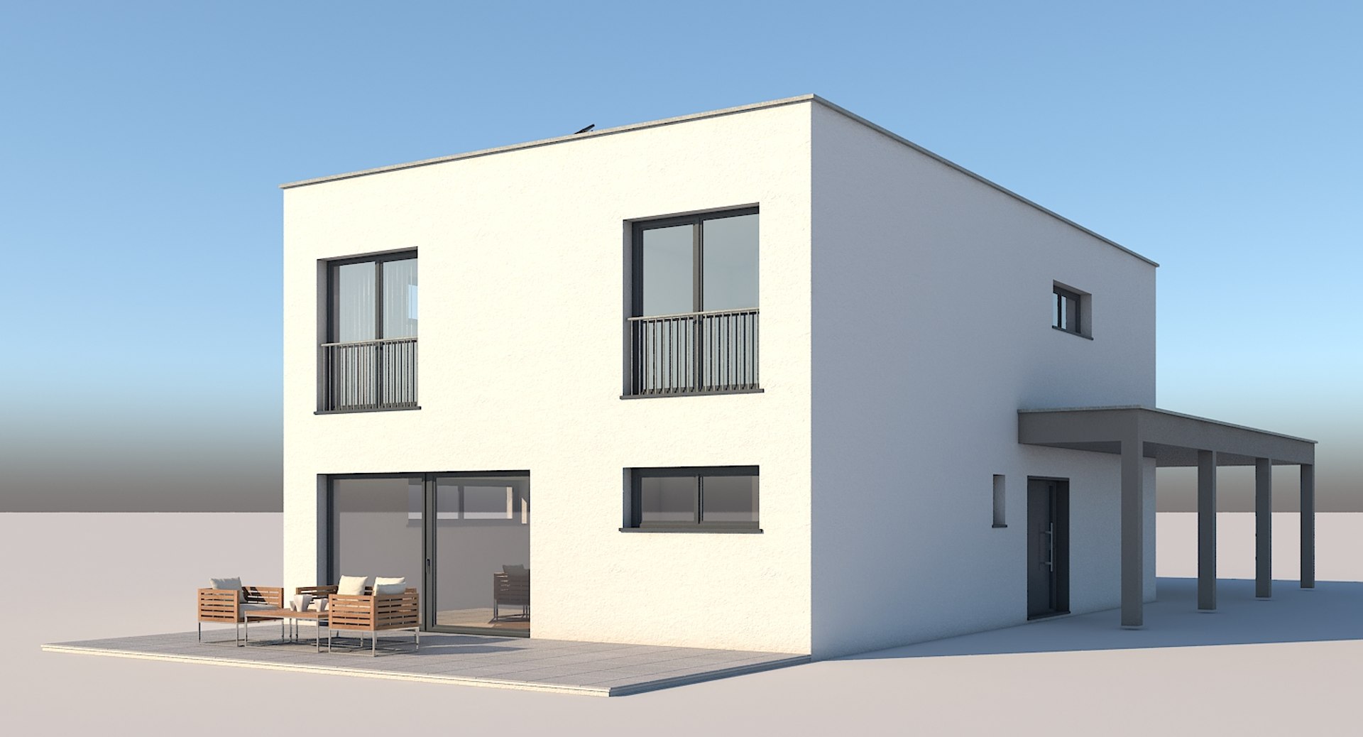 Contemporary house 3D model - TurboSquid 1404465