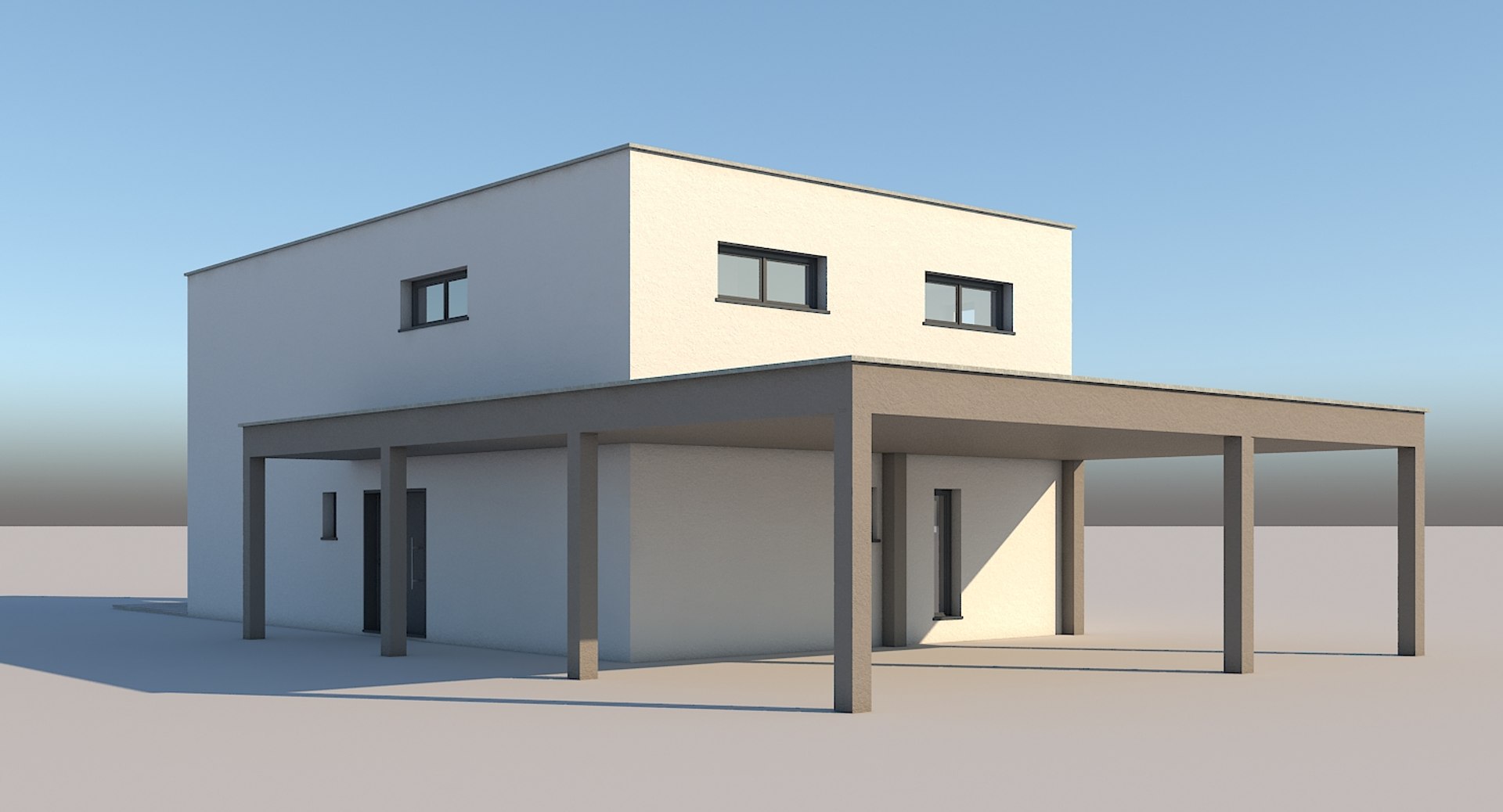 Contemporary house 3D model - TurboSquid 1404465