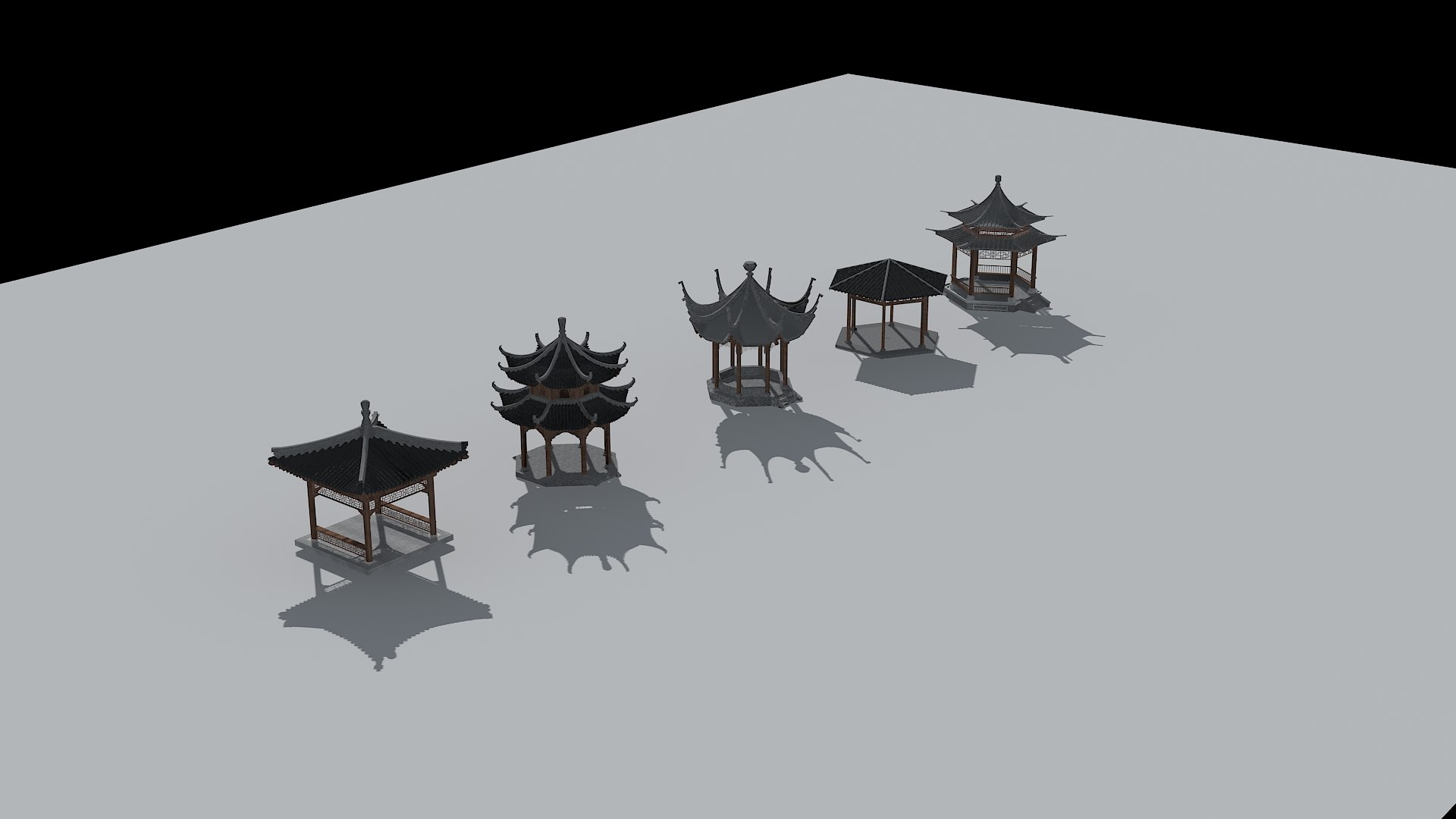 3D Chinese Pavilion - TurboSquid 2038434
