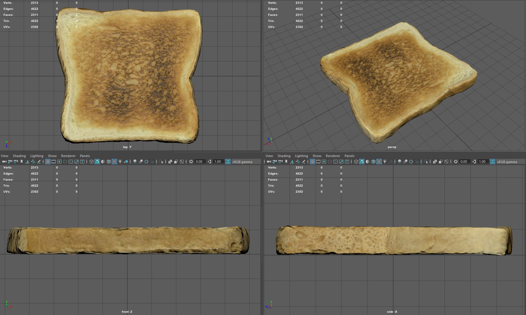 Toast 3D Model - TurboSquid 1820915