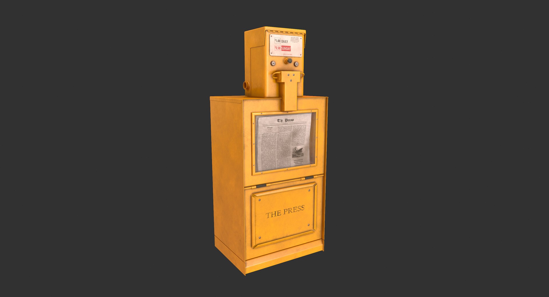 3D Model Newspaper Box - TurboSquid 1265035
