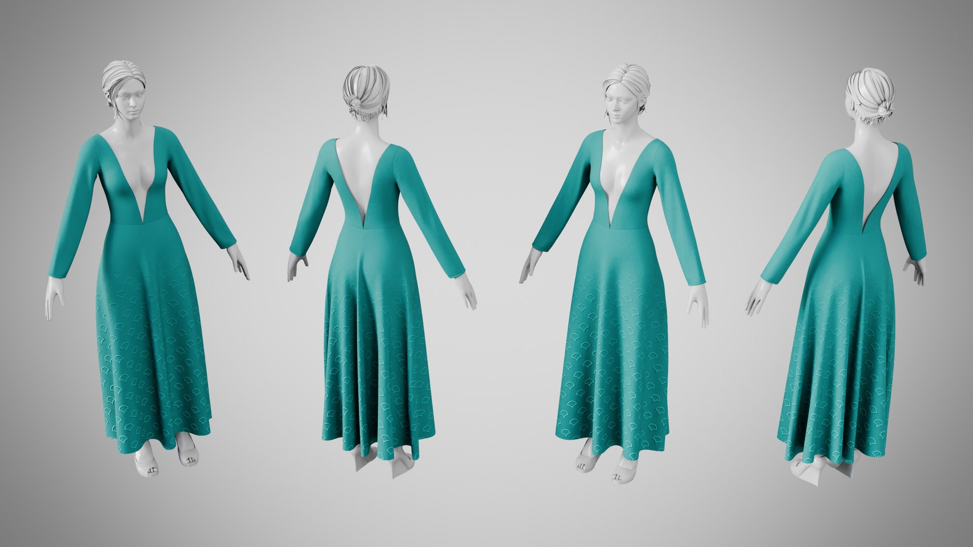Dress 35 Elf Green 3D - TurboSquid 2519154