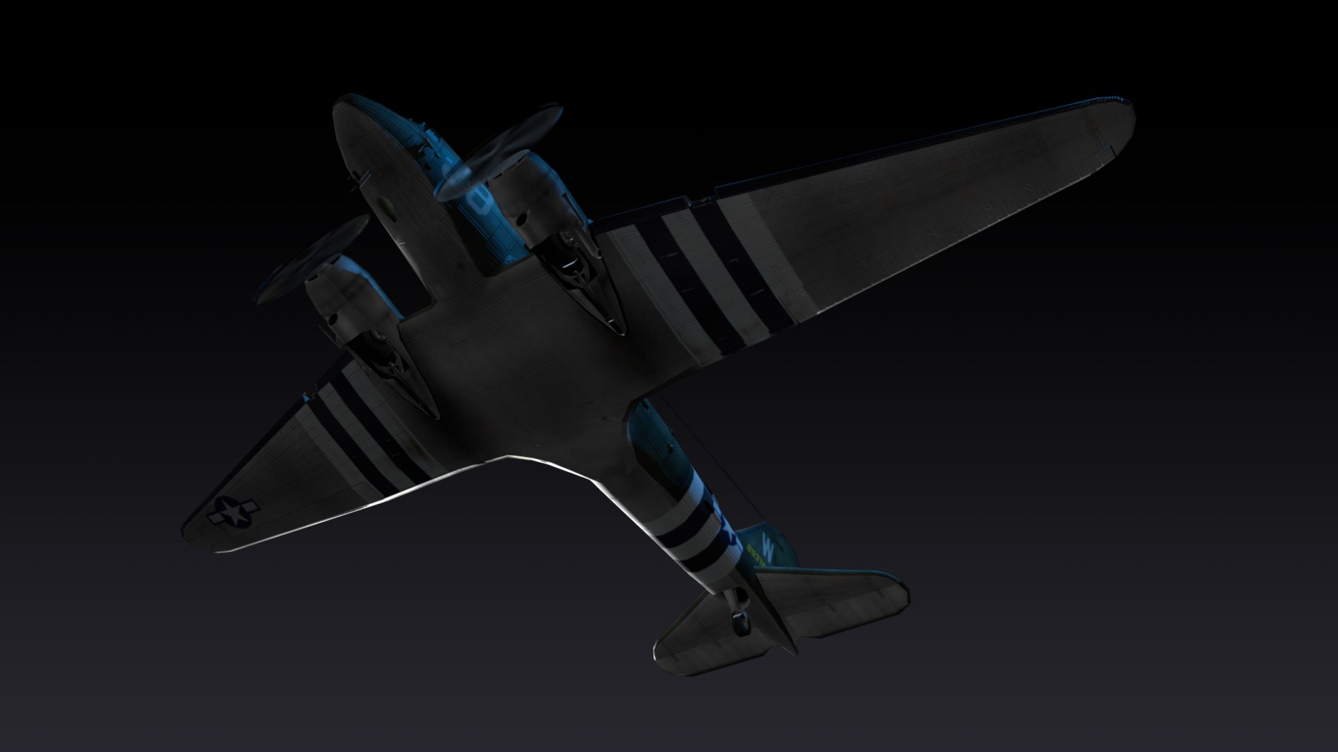 modelo 3d C-47 - WWII Troop Carrier - TurboSquid 2080321