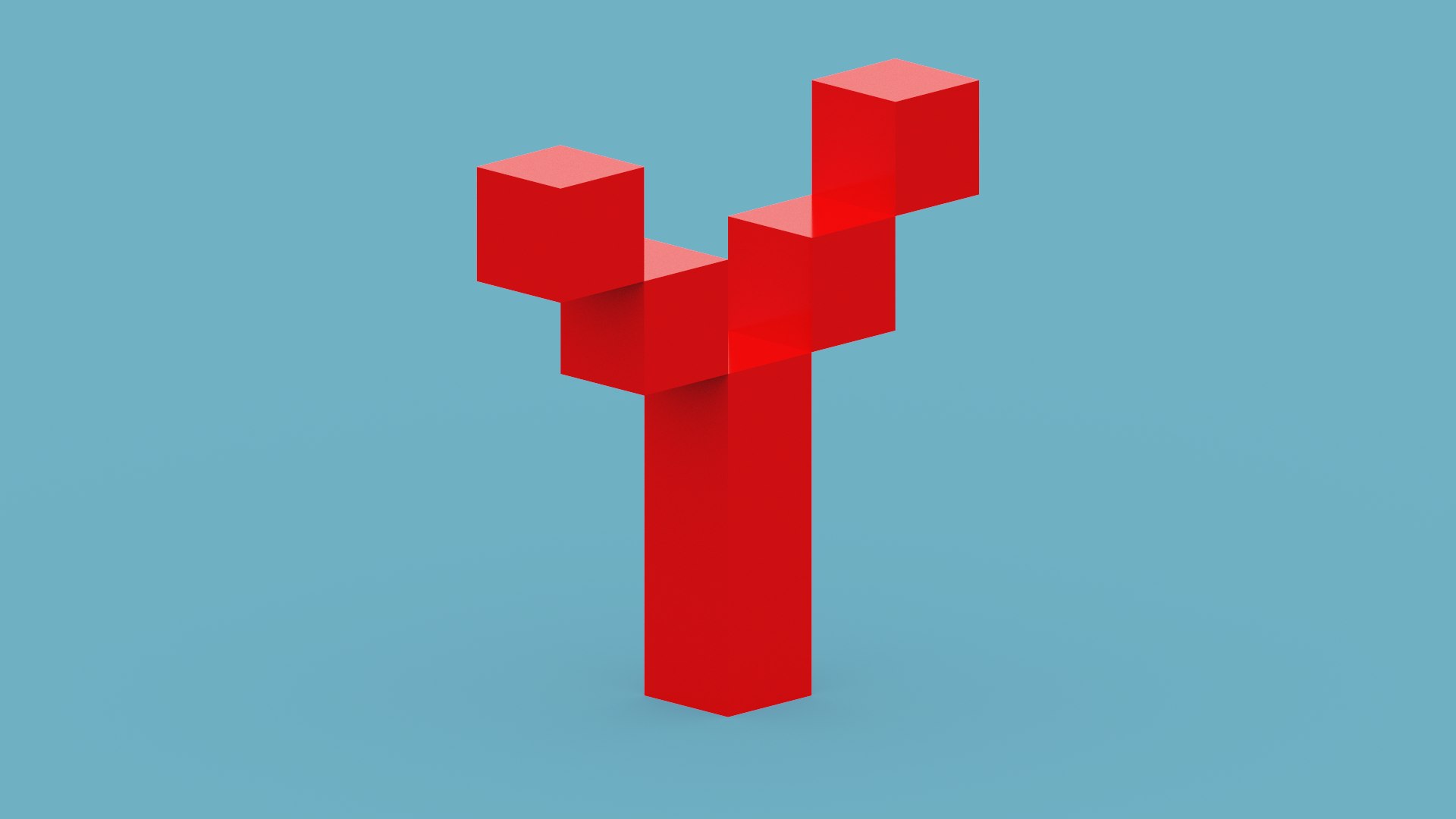 3D Model Pixel Letter Y - TurboSquid 1982135