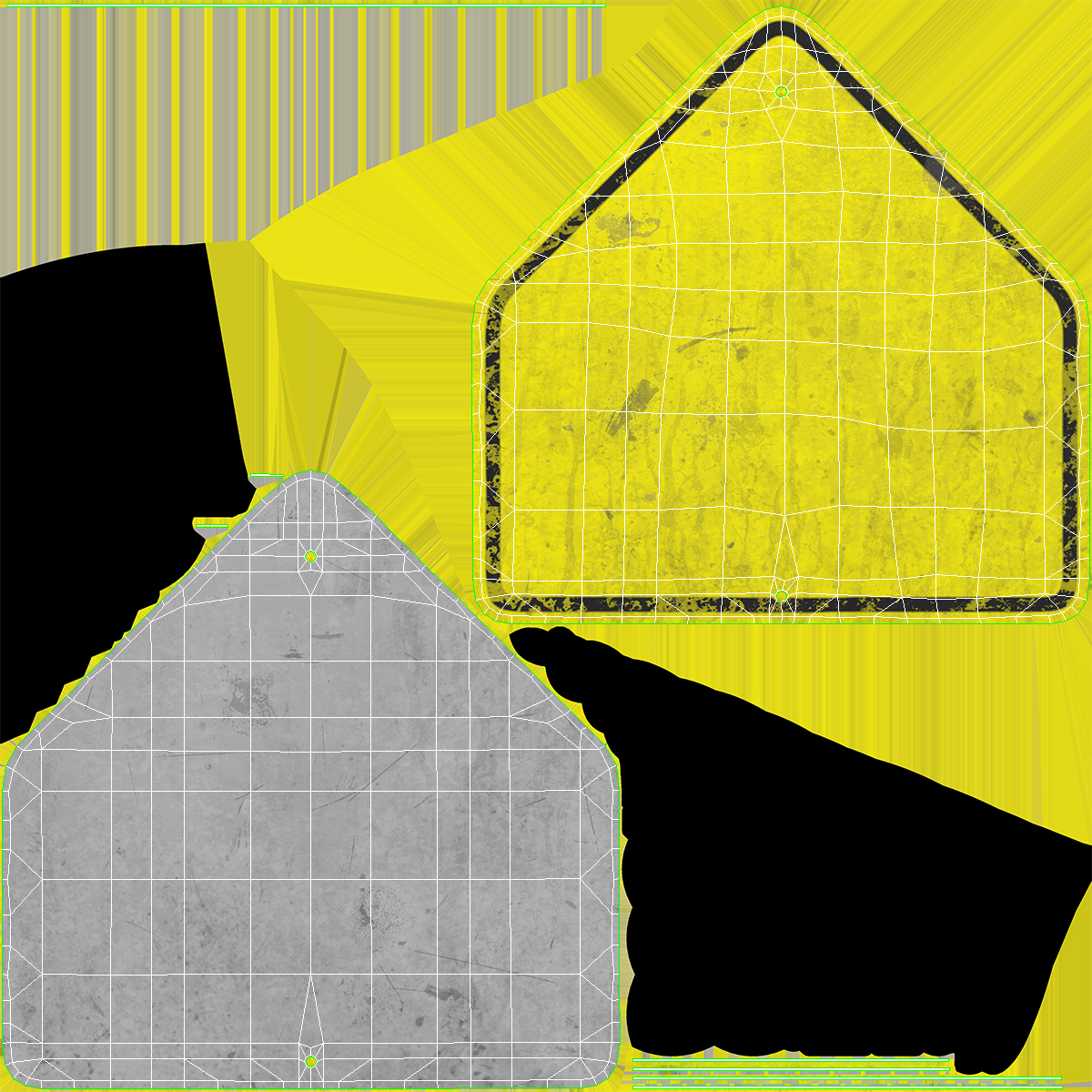 Pentagon-Straßenschilder-Zylinder 3D-Modell - TurboSquid 1893610