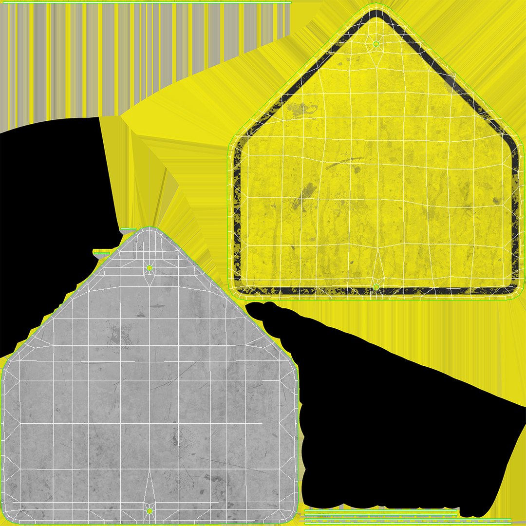 3D model Pentagon Street Signs Cylinder Damaged - TurboSquid 1893610