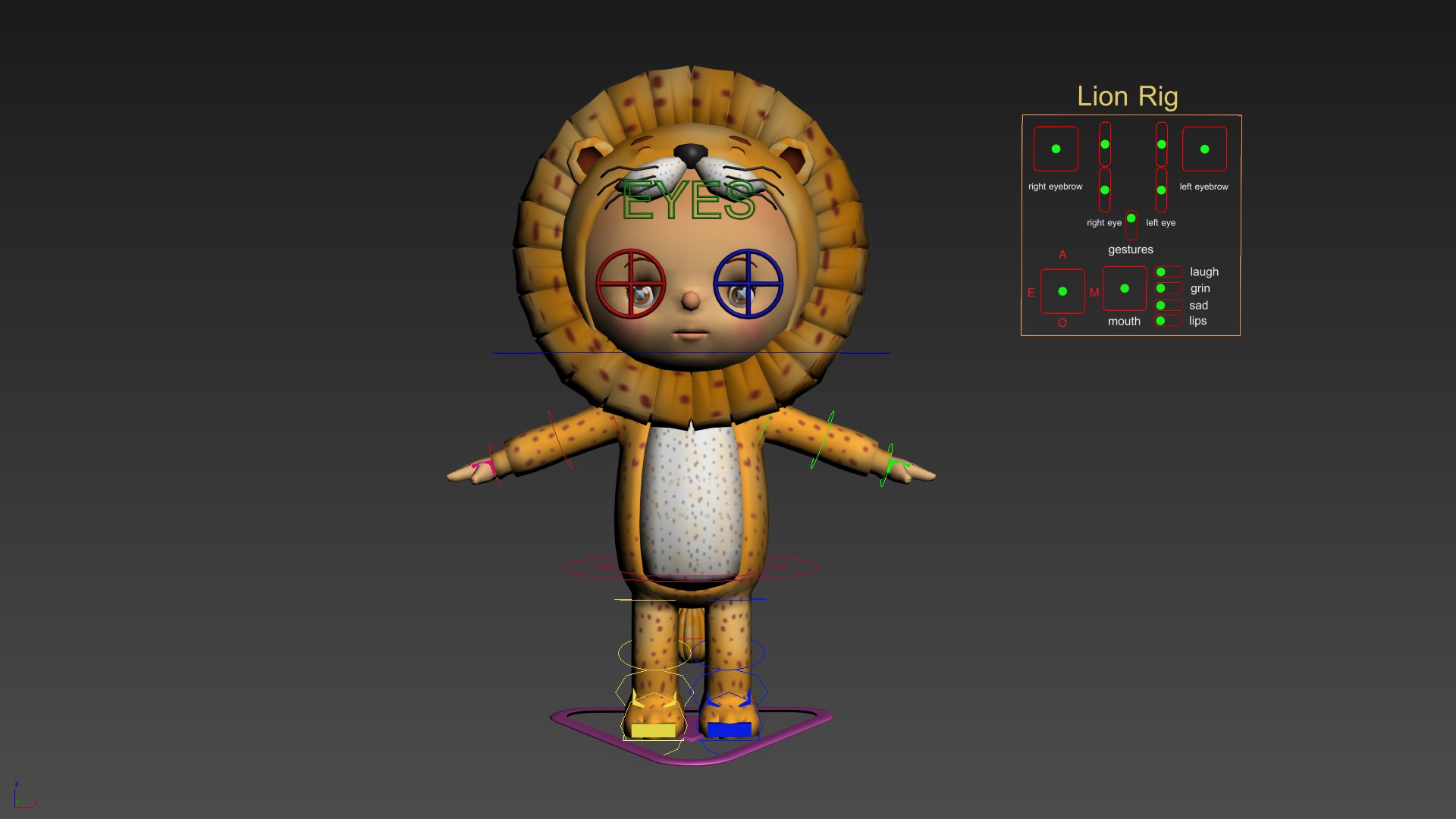 Lion Character Rigged 3D Model - TurboSquid 1836228