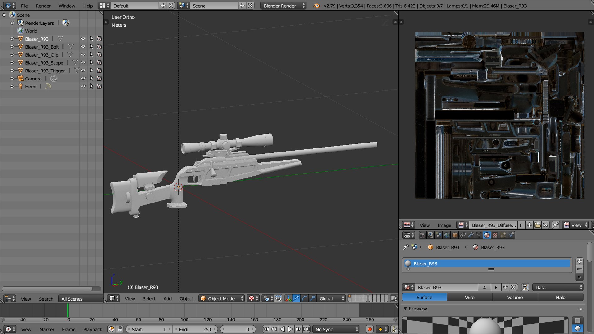 Blaser R93 - Mobile Ready Low Poly Model - TurboSquid 1781032