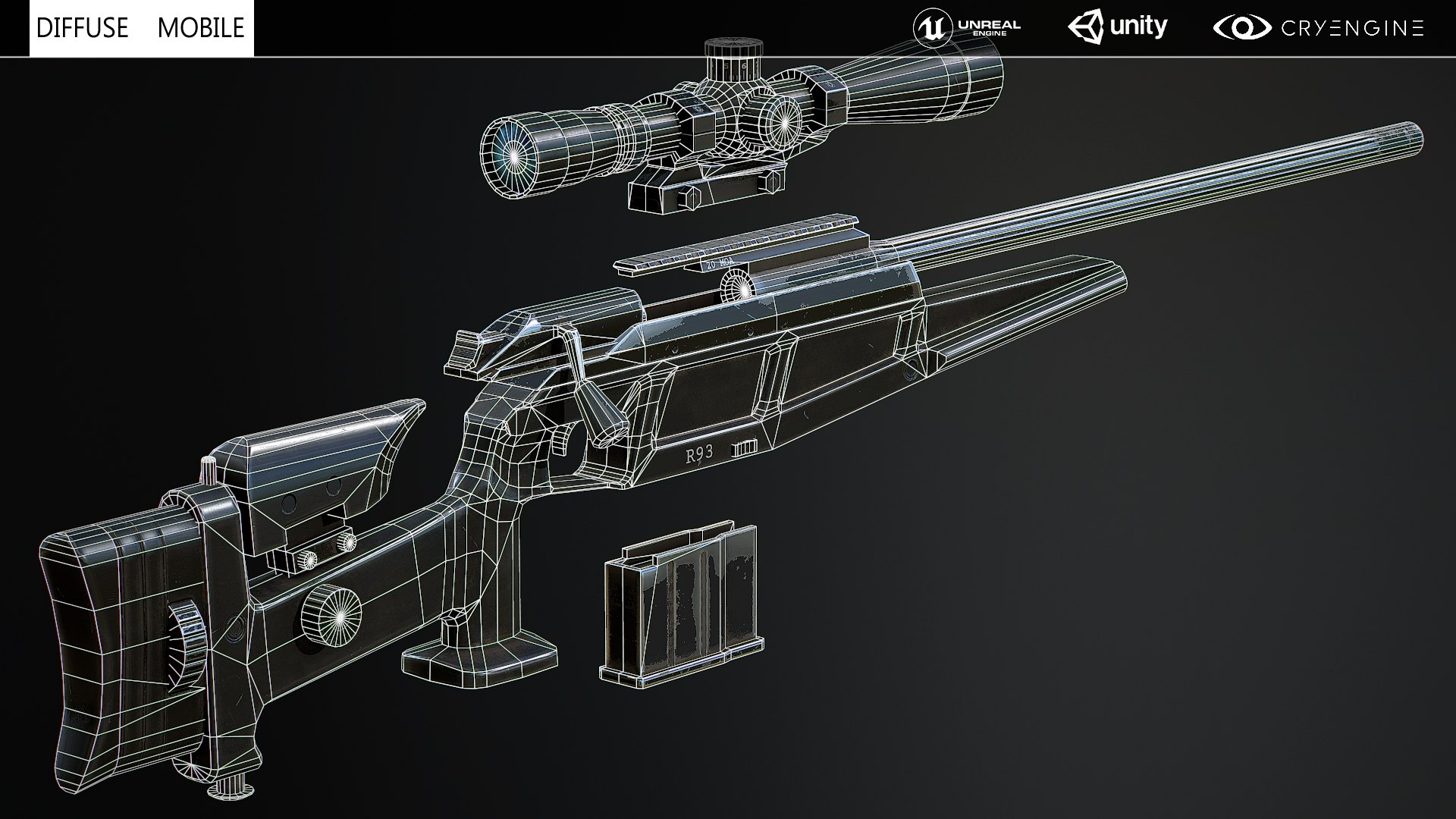 Blaser R93 - Mobile Ready Low Poly Model - TurboSquid 1781032