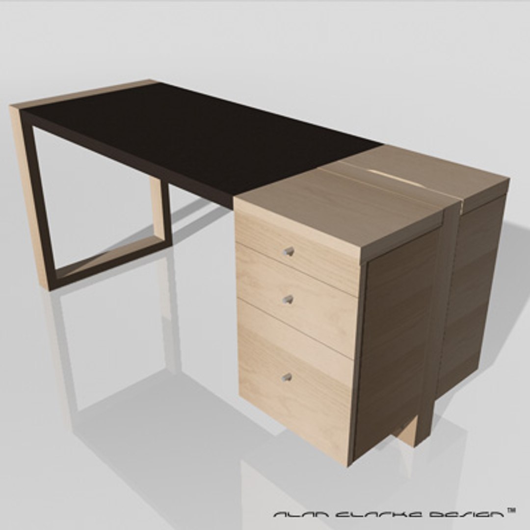 c4d simple office desk