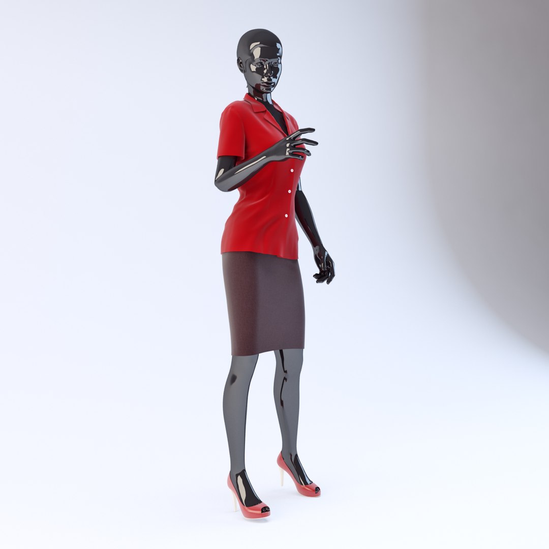 3d showroom mannequin 14 model