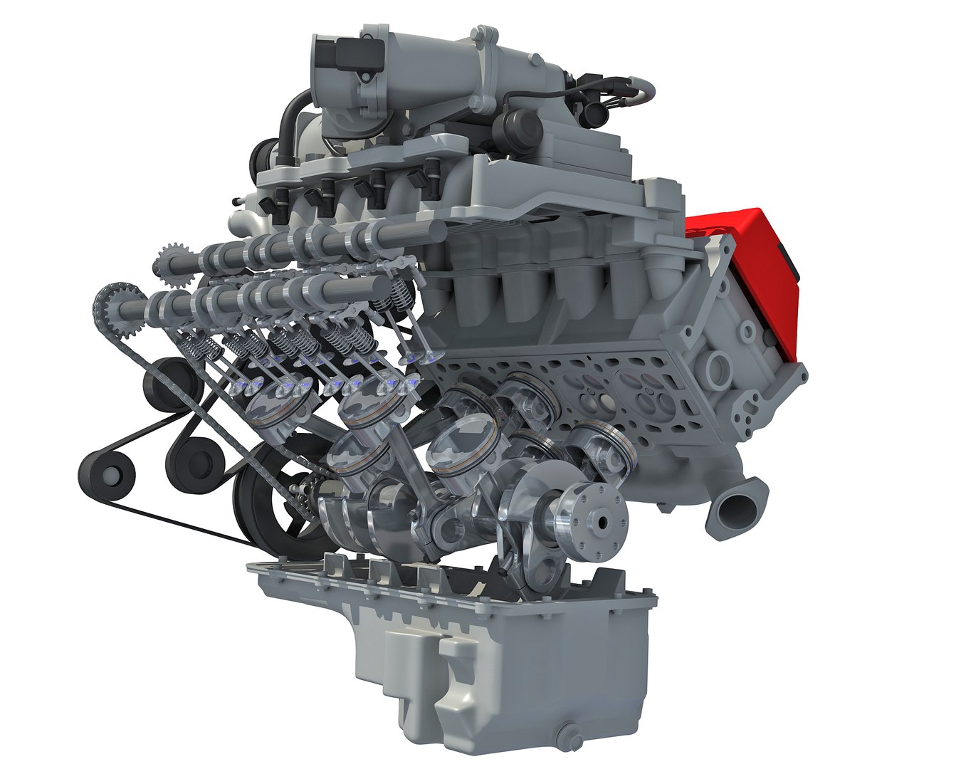 V8 engine animation 3D model - TurboSquid 1325203