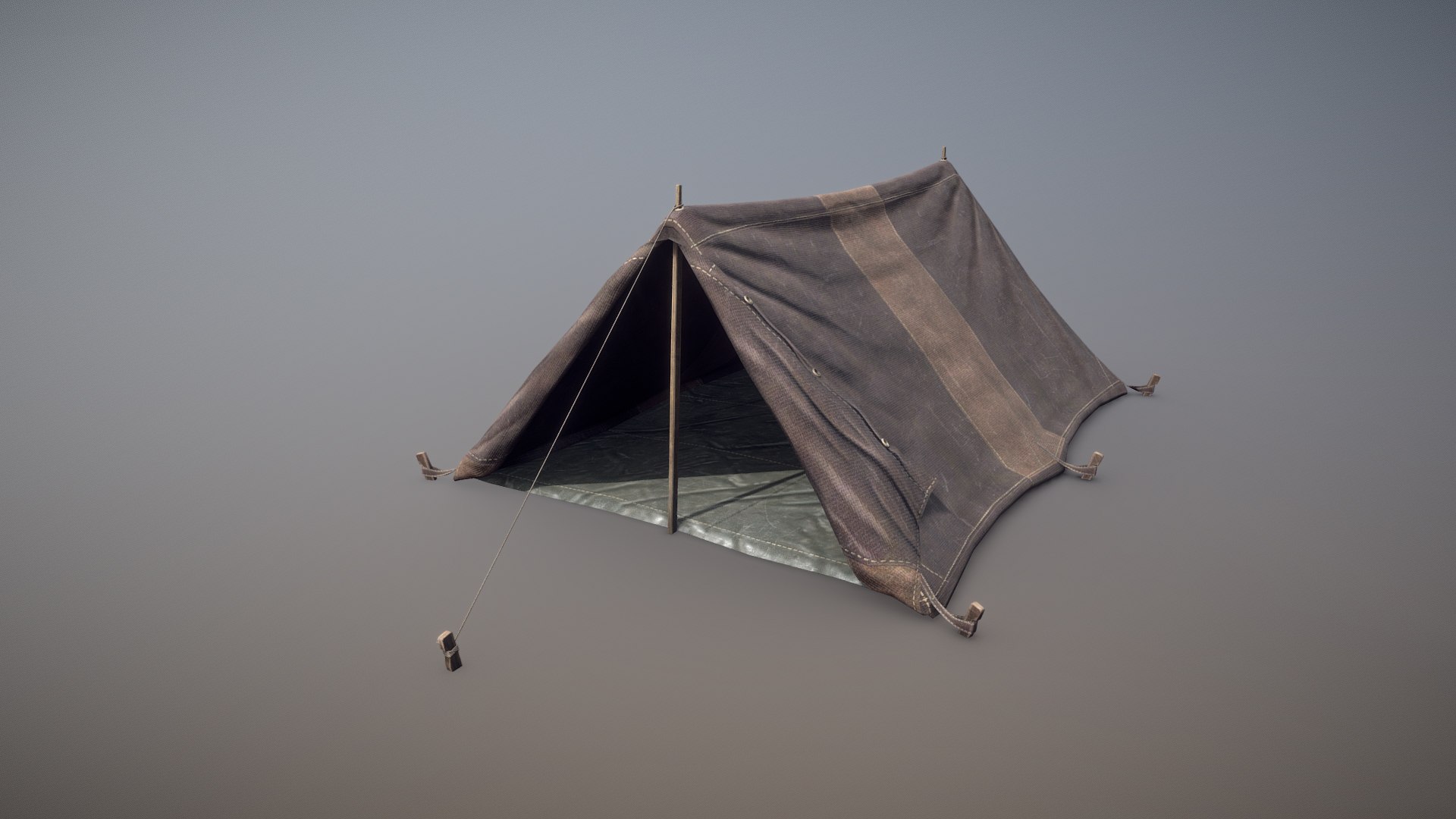 Military Tent WWII TwoSleeping Open Vr3 Model - TurboSquid 2075130