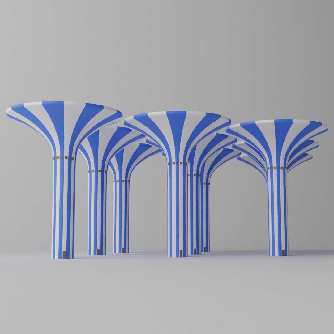 Kuwait Water Tower Landmark 3D Model - TurboSquid 1797093