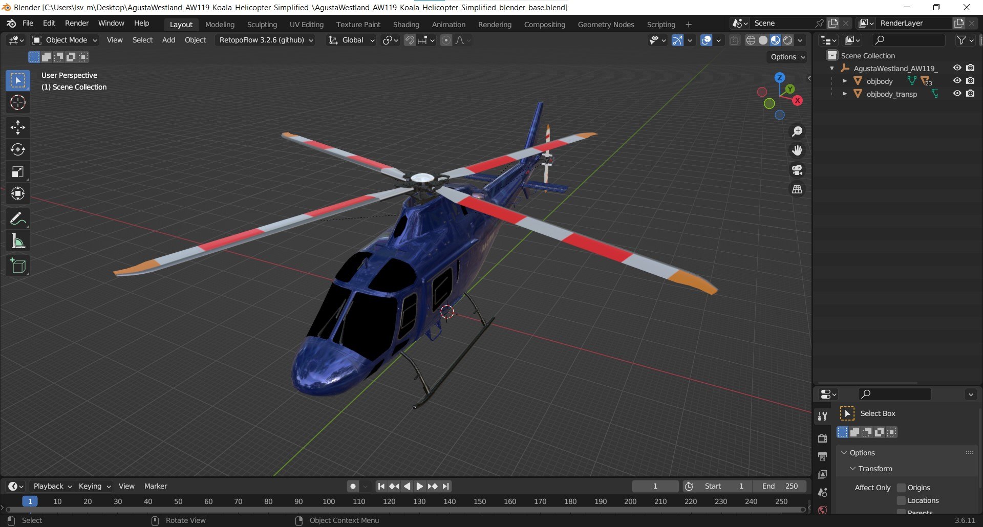 3D AgustaWestland AW119 Koala Helicopter Simplified Model - TurboSquid ...