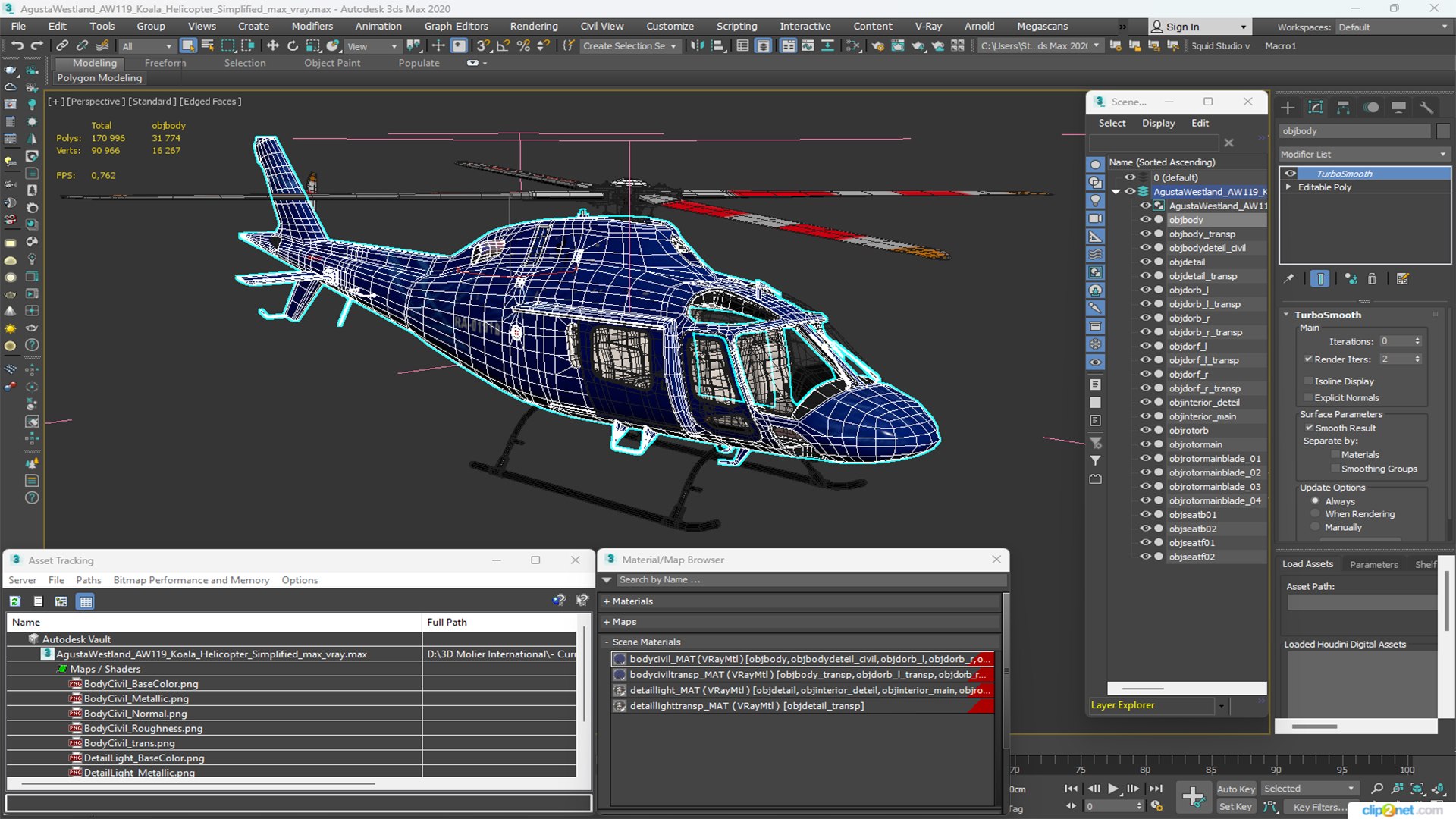 3D AgustaWestland AW119 Koala Helicopter Simplified Model - TurboSquid ...