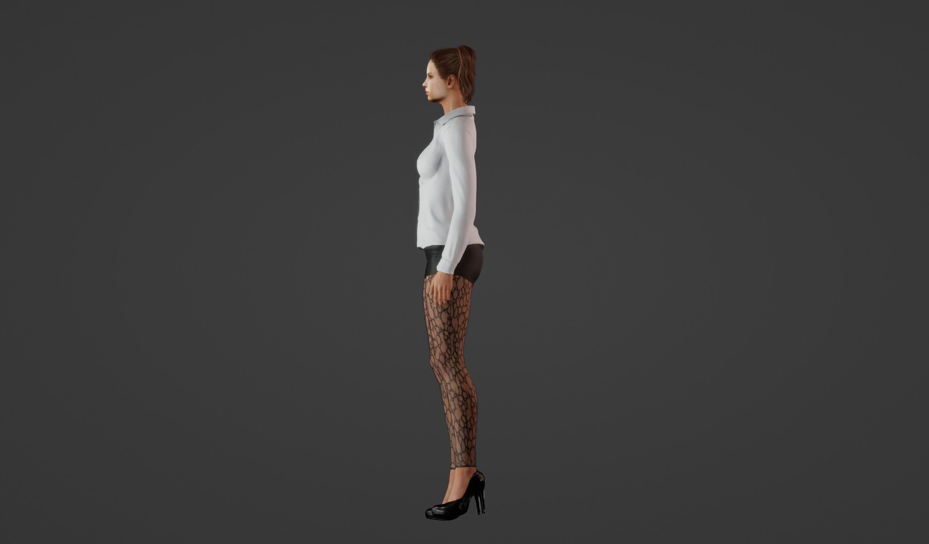 3D Model Beautiful Student Girl - TurboSquid 2144895