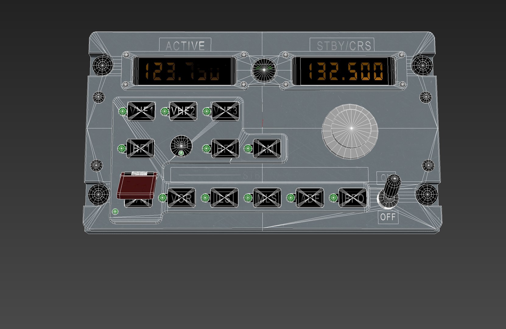 Radio Panel Aircraft Airbus 3D - TurboSquid 1384195