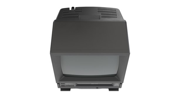 modelo 3d Televisor CRT retro con sistema VHS - TurboSquid 2387238