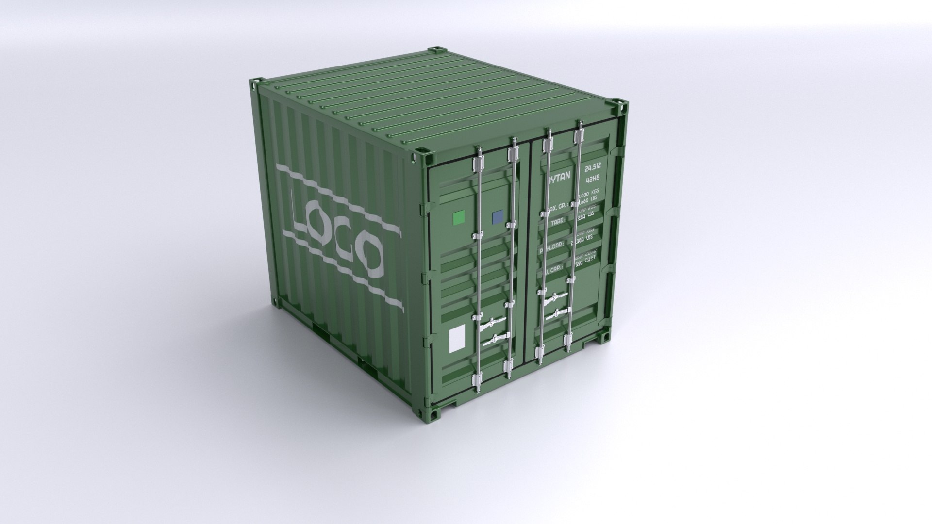 Standart 10ft Container Rigged model - TurboSquid 2163982