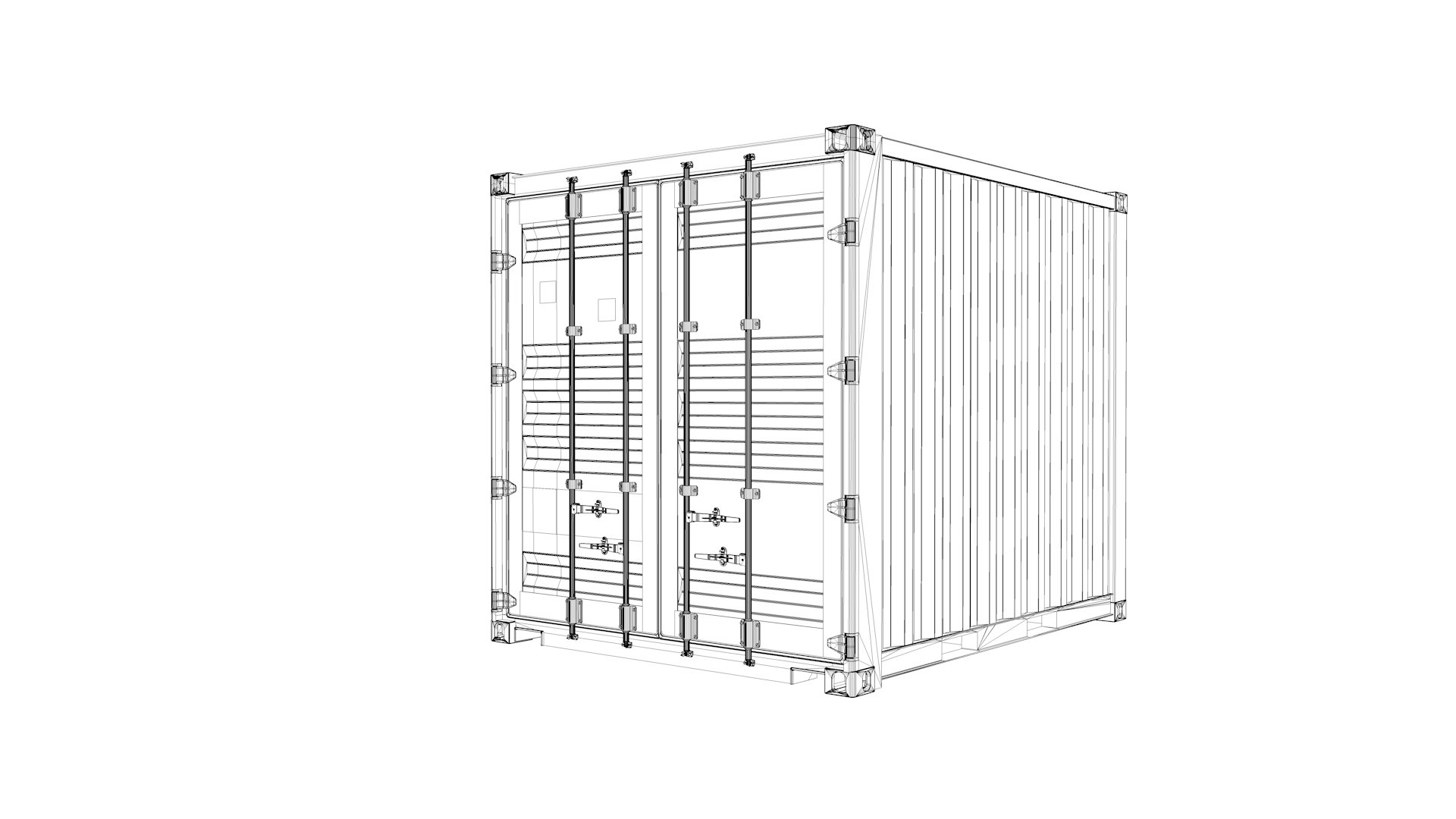 Standart 10ft Container Rigged model - TurboSquid 2163982