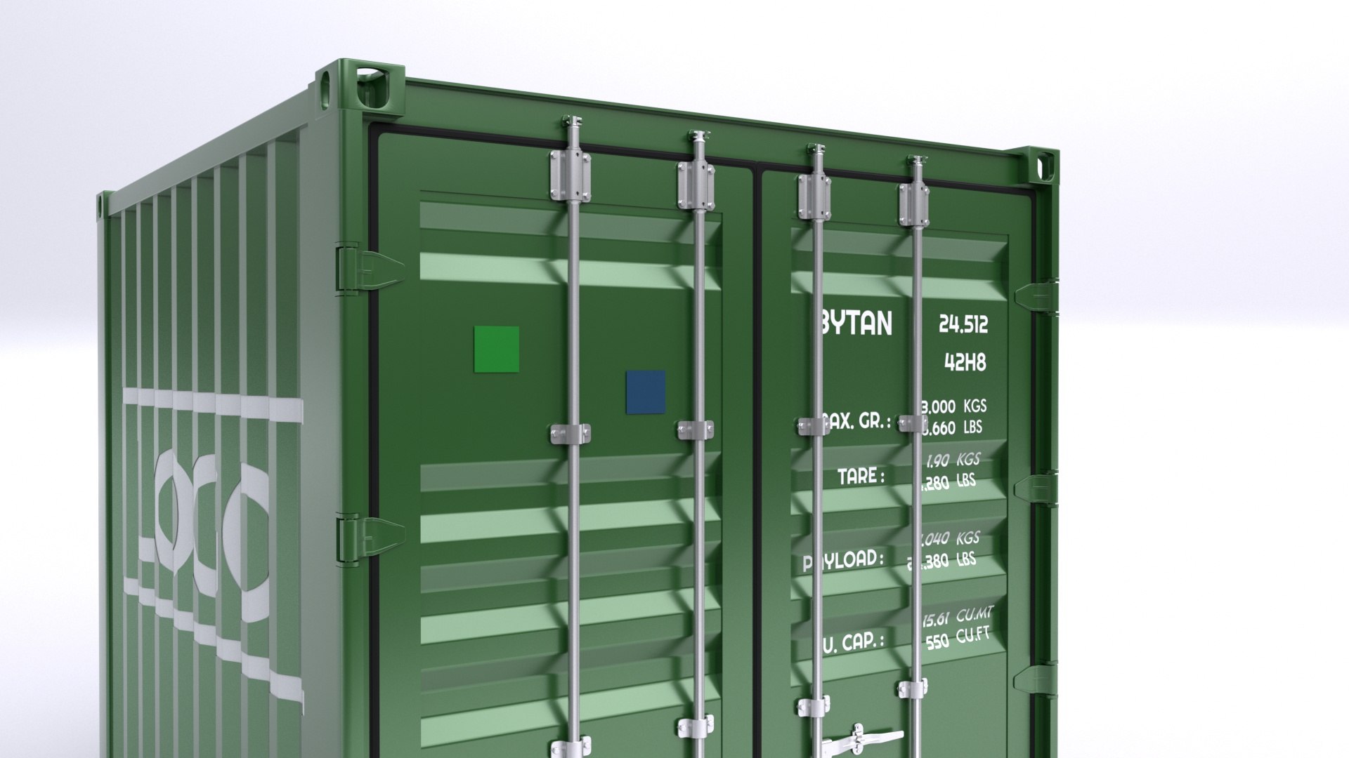 Standart 10ft Container Rigged model - TurboSquid 2163982