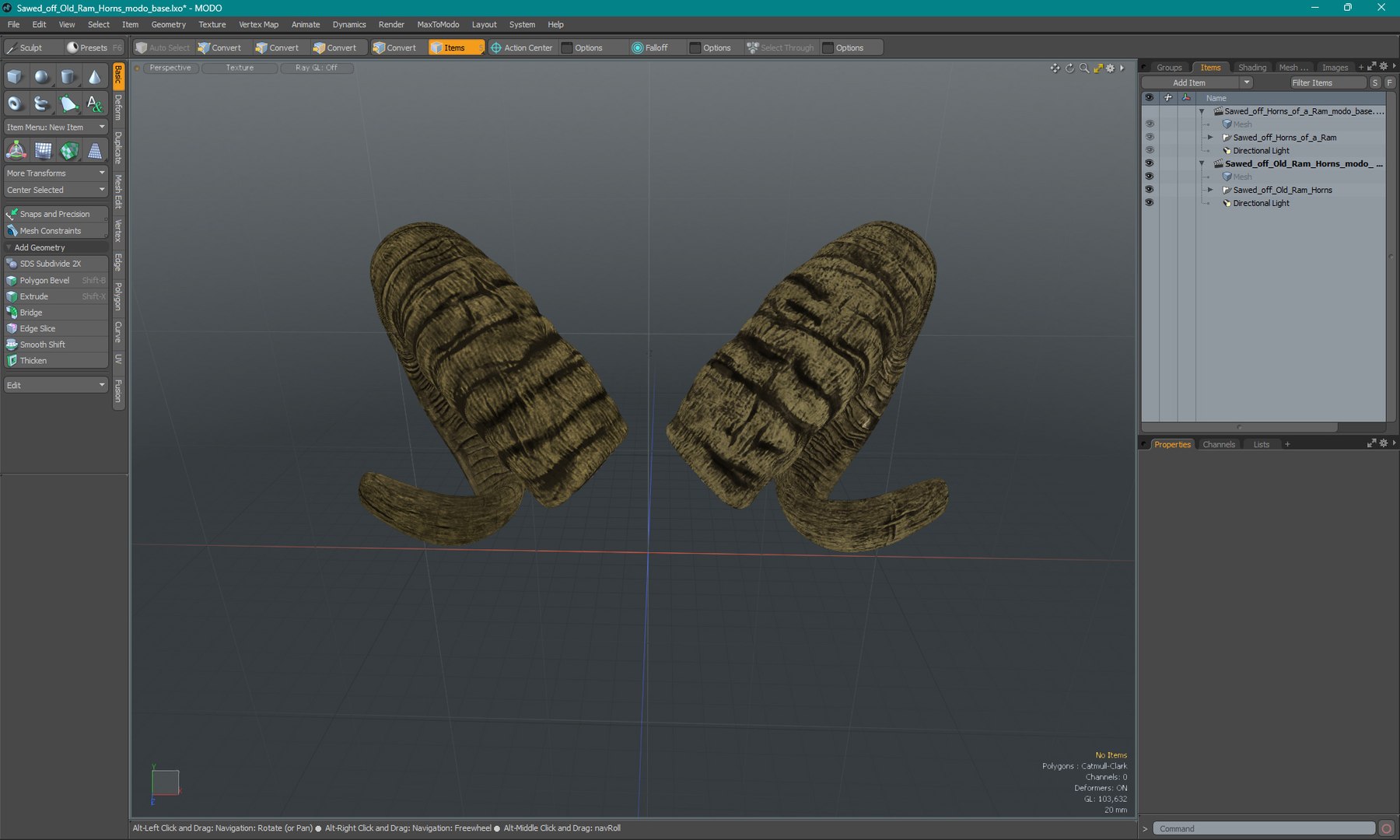 Sawed Off Old Ram Horns 3D Model - TurboSquid 2325080