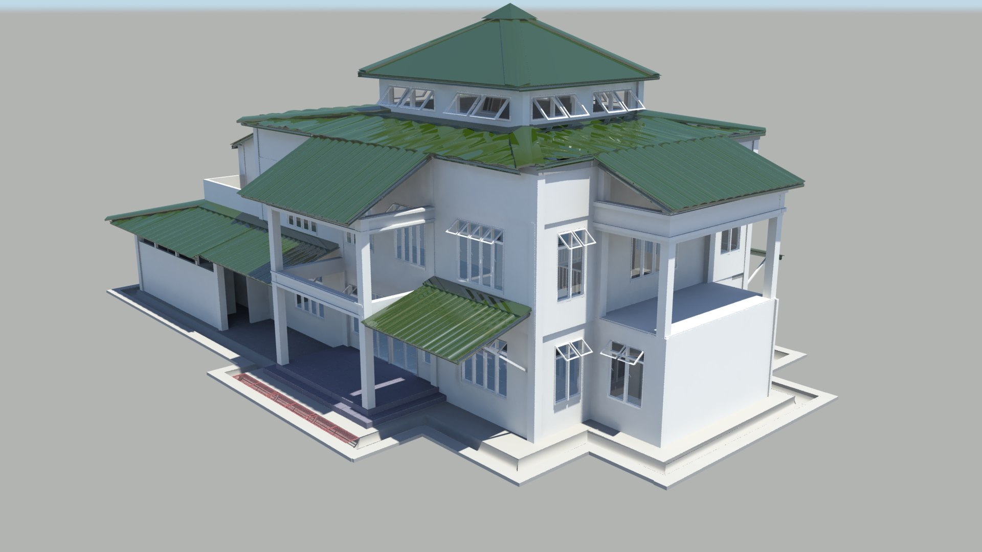 3d Buildings Modern Mosque Model